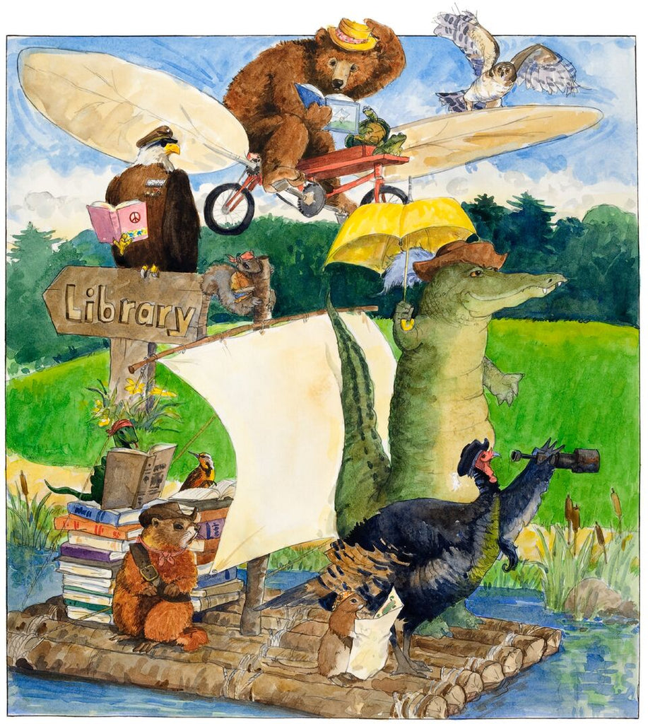 Animals Leaving the Library | ArtKandy